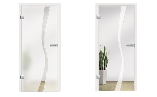 Wave type 1 Grooved Glass Door Design