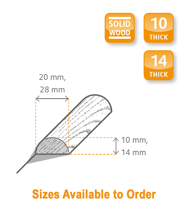 Half-Round Dowel Rod | Modern | Pine Softwood